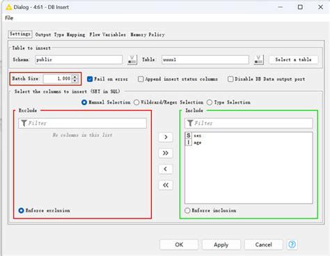 use of db insert knime analytics platform knime community forum
