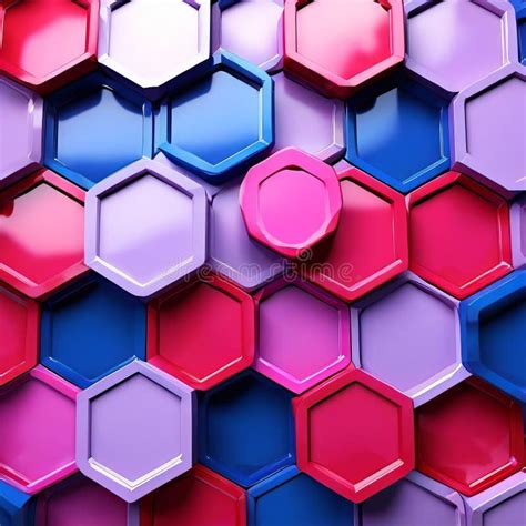 Geometric Hexagon Pattern A Pattern Of Interlocking Hexagons N Stock