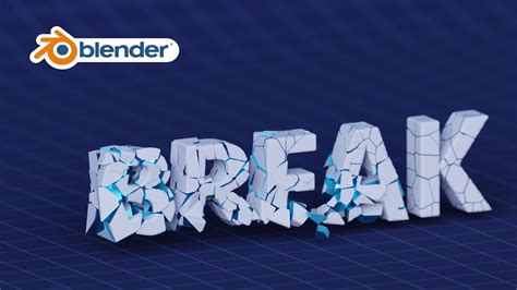 blender tutorial text break effect with kennyphases youtube