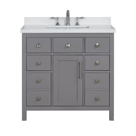 Lavanti Oakford 36 Inch Bathroom Vanity With Sink Stylish Gray Vanity