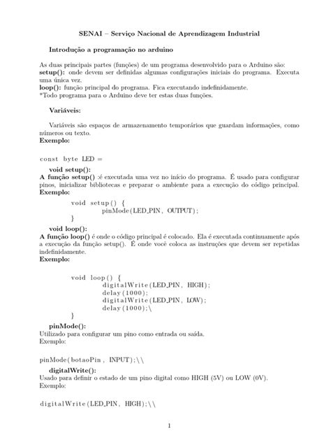 Int Arduino Pdf Arduino Arquitetura De Computadores