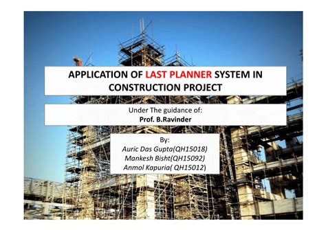 Pdf Last Planner System