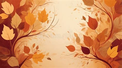 Ai Generated Abstract Autumn Background With Warm Textures And Flowing Patterns Stock Image