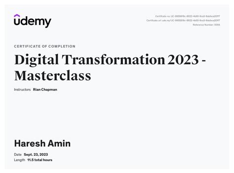 Haresh Amin On Linkedin Completed Digital Transformation 2023 Masterclass