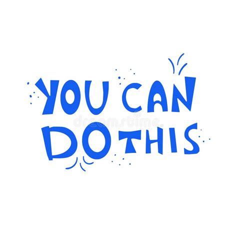 You Can Totally Do This Vector Illustration Stock Vector