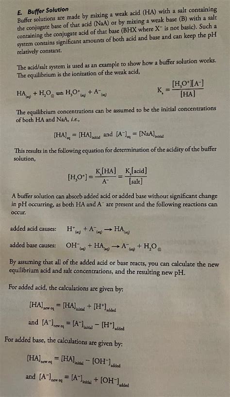 C PH Of Buffer Solutions In The Unshaded Portions Of Chegg Com