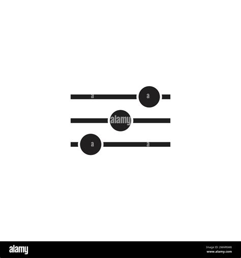 Flat Adjustment Button Icon Symbol Vector Illustration Stock Vector