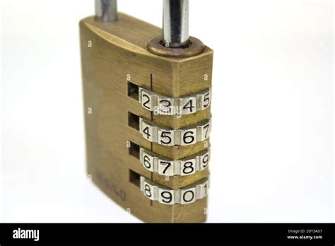 A Code Padlock Isolated On White Background Stock Photo Alamy