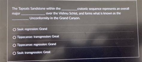solved the tapeats sandstone within the cratonic sequence