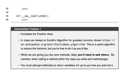 Solved Problem Fraction Class For This Problem You Ll Be Chegg