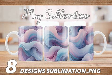 Mug Wrap Pastel Cloud Flow Graphic By Artnoy · Creative Fabrica