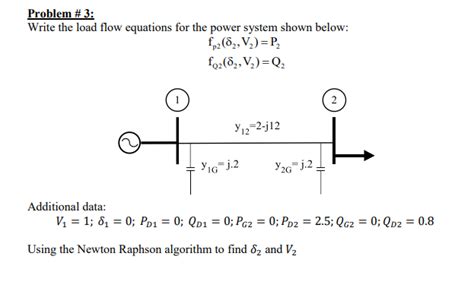 Solved Problem 3 Write The Load Flow Equations For The