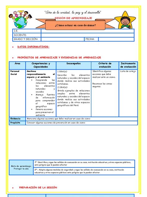 Iii E7 S2 Sesion D1 Ps Que Hacer En Caso De Sismos Pdf Temblores