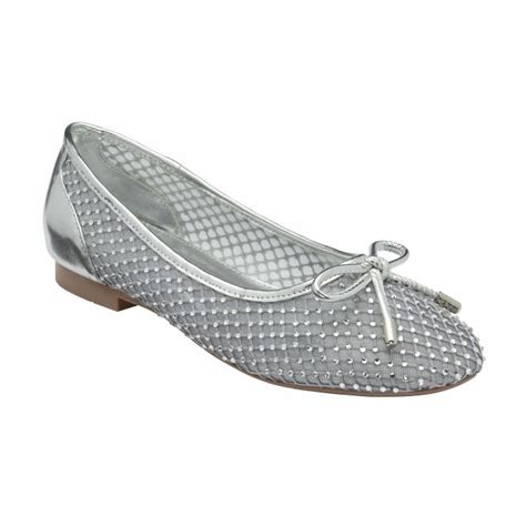Silver Textile Americas Ballerina Shoes Lotus