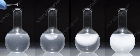 Crystallization Of Sodium Acetate Stock Image C052 7661 Science Photo Library