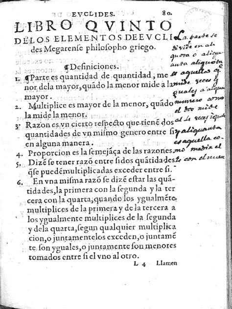 Elementos De Euclides Libro Quinto Edición 1576 Pdf