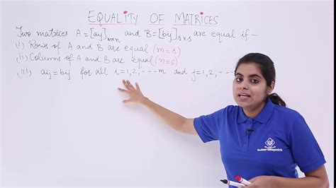 Class 12th Overview Of Equality Of Matrices Matrices Tutorials Point Youtube