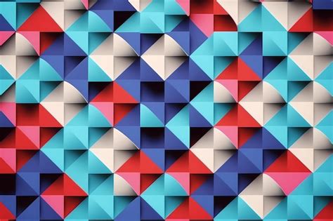 Premium Photo Geometric Seamless Pattern Of Colored Cubes