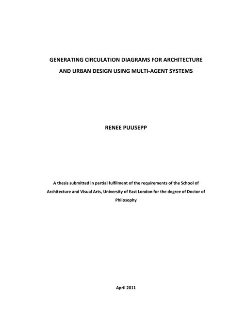 PDF Generating Circulation Diagrams For Architecture And Urban Design