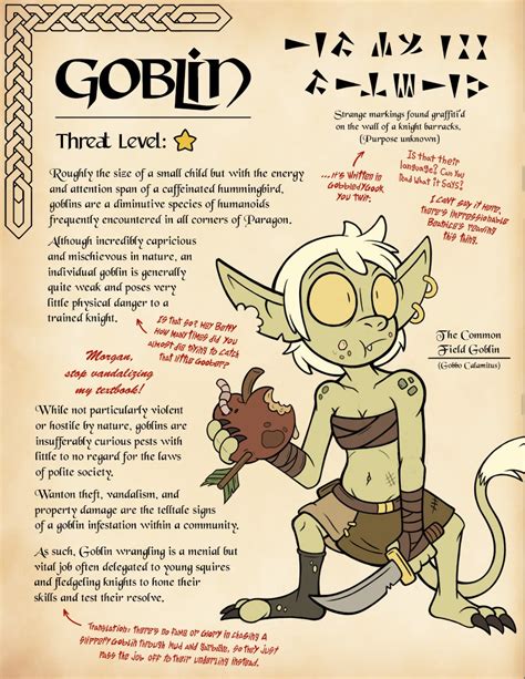 Read Squires For Hire Field Guide Entry 1 Goblins Tapas Comics