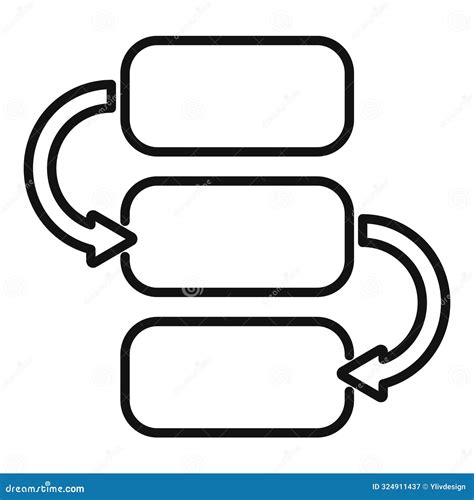 Workflow Management System With Three Stages And Circular Arrows Stock