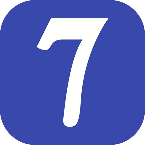 Number Seven Vector Icon 19885015 Vector Art At Vecteezy