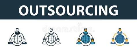 Outsourcing Vector Icon Symbol Creative Sign From Icons Collection Filled Flat Outsourcing