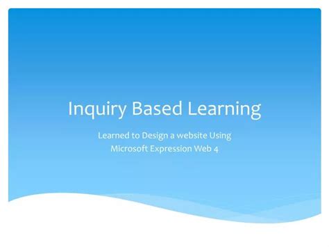 ppt inquiry based learning powerpoint presentation free download