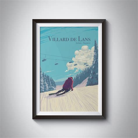 Villard De Lans Ski Resort Poster France Vercors Massif French Alps