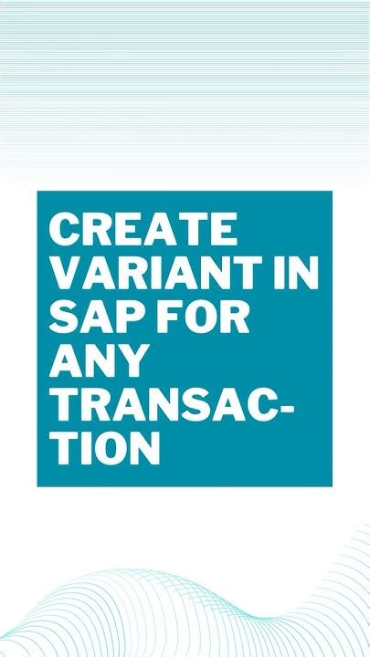 How To Create Variant For Any Transaction In Sap Qm Shorts Sappp Sapqm Youtubeshorts Youtube