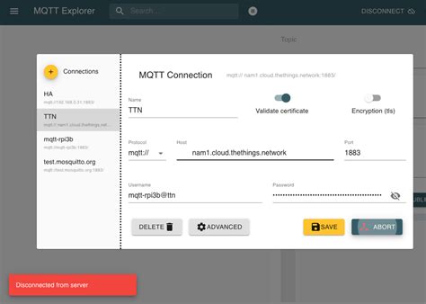 Cannot Get Mqtt Server To Connect To Mqtt Explorer The Things Stack