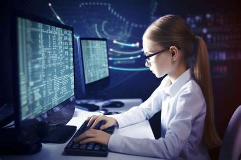 Premium Photo Education Babe Babe Computer Network Technology Concept