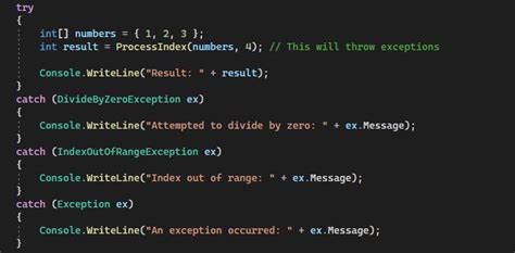 Muhammad Mubashar On Linkedin A Tip For Exception Handling In C Exceptions Are A Powerful Tool