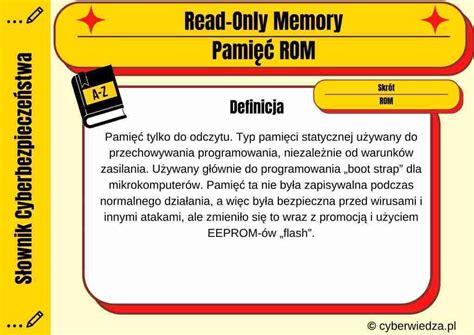 Read Only Memory Pamięć Rom Cyberwiedzapl Cyberbezpieczeństwo Bez Tajemnic