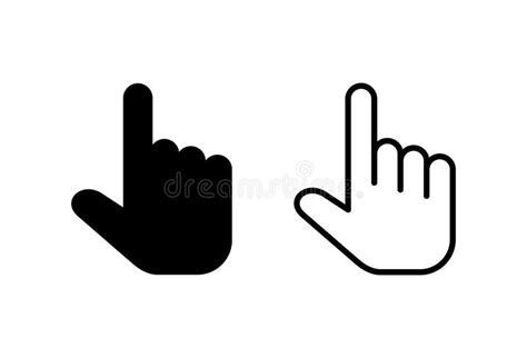 hand cursor icon cursor icon vector hand cursor icon click stock