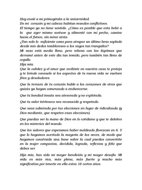 Carta A Mi Hija Pdf