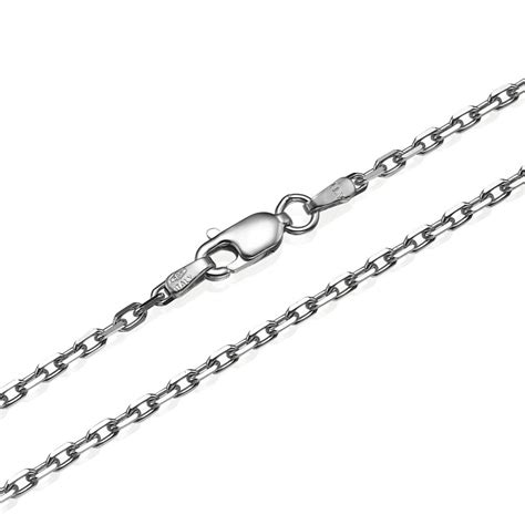 14k White Gold Chain 21mm White Gold Anchor Link Chain Solid 14k