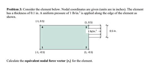Get Answer Problem 3 Consider The Element Below Nodal Coordinates