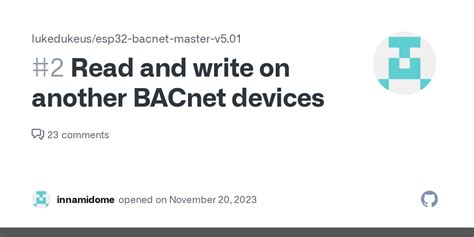 Read And Write On Another Bacnet Devices · Issue 2 · Lukedukeusesp32 Bacnet Master V501 · Github