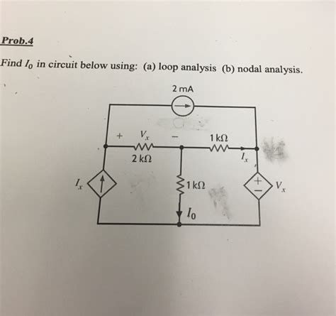 Solved Prob4 Find Lo In Circuit Below Using A Loop