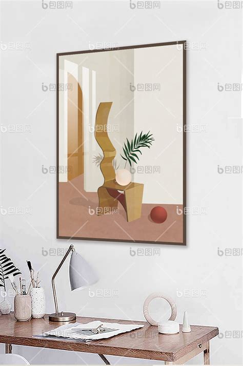 现代简约建筑艺术抽象几何北欧抽象装饰画 现代简约建筑艺术抽象几何北欧抽象装饰画效果图 【包图网】