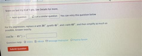 Solved Simplify The Expression By First Substituting Values