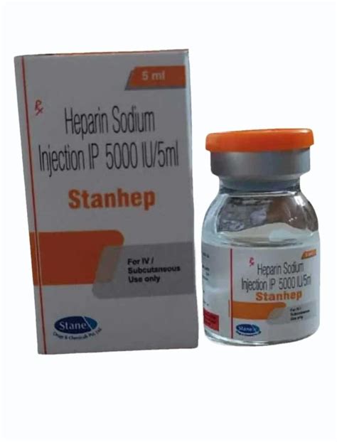 Stanhep Heparin Sodium Injection Strength 5000 Iu At ₹ 140 Vial In