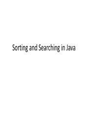Sorting And Searching In Java Pdf Sorting And Searching In Java Searching Is A Process Of