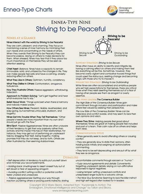 Ennea Type Nine Enneagram