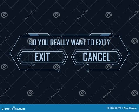 Exit Menu Stock Vector Illustration Of Interface Isolated 106655477