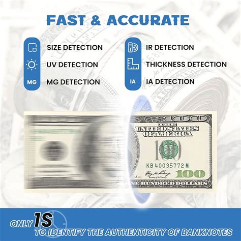 Portable Counterfeit Bill Detector Rechargeable 4 Way Direction Usd Eur And Aed Bill Checker