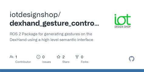 GitHub Iotdesignshop Dexhand Gesture Controller ROS Package For Generating Gestures On The