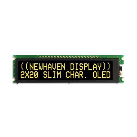 Yellow 20x2 Character Slim Oled Module