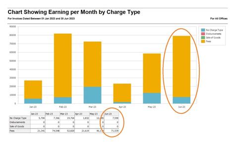 Chart Of Invoices Per Month By Charge Type Abtrac Support